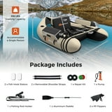 Goplus Inflatable Fishing Float Tube w/Pump & Storage Pockets & Fish ...