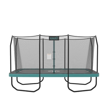Jumpking Rectangle 10 x 14' Trampoline, with Enclosure, Blue/Yellow ...