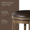 Maven Lane Alexander Backless Counter Stool, Walnut Finish w/ Marksman ...