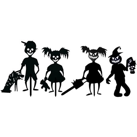 Metal garden stake devil silhouette, stake garden sign halloween ...