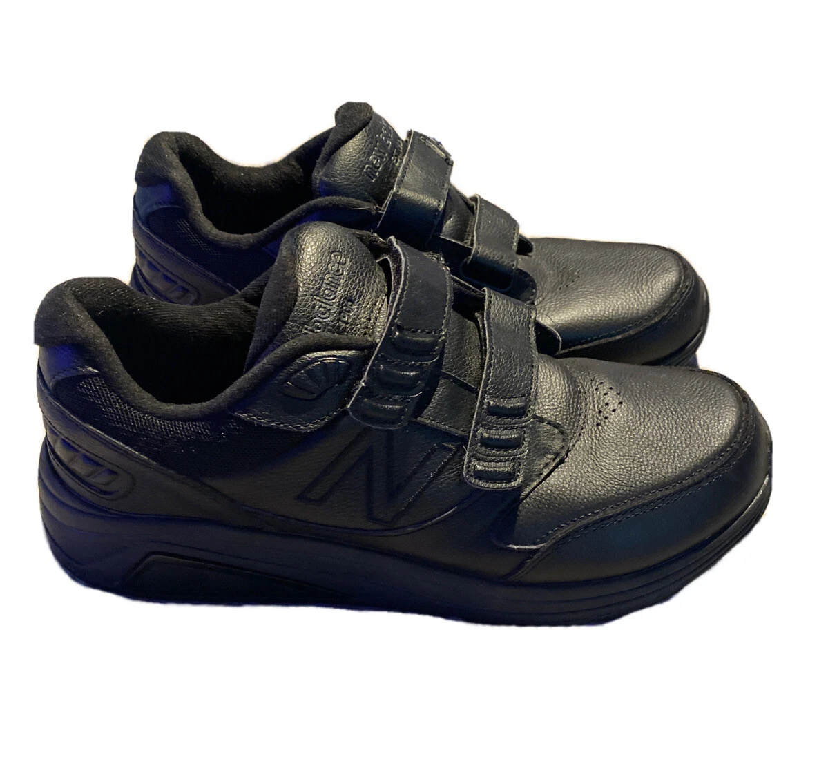 NEW BALANCE Men's Black Comfort Walking Sneaker Shoes Size 8.5 NO TIE ...