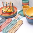 OhhGo 48Pcs Durable Wheat Straw Tableware- Bowls, Plates, Cups ... OhhGo 48Pcs Durable Wheat Straw Tableware- Bowls, Plates, Cups ...