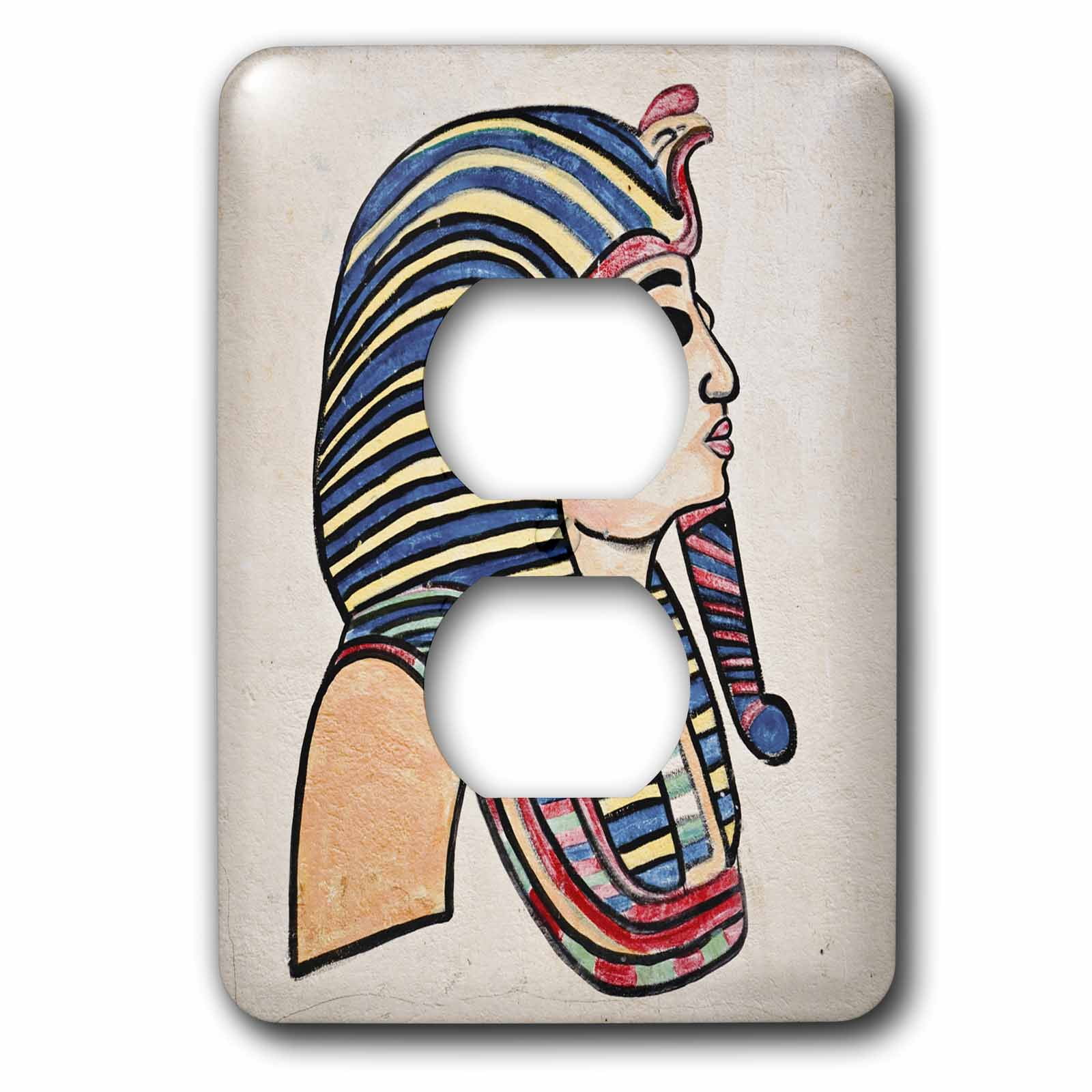 Egyptian figures on souvenir shop wall, Luxor, Egypt-AF14 AJE0256 ...