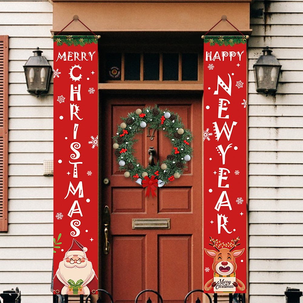 Click here for Generic 2pcs Couplets Christmas Porch Front Door H... prices