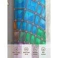 Abstract Glass Sheer Curtains 54 inches Long, Blue Yellow Purple Green ...