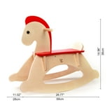 HaPe Rock & Ride Wooden Rocking Horse, Adjustable, Beige, Baby ...