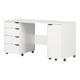 South Shore Crea Sewing Craft Table on Wheels, White - Walmart.com