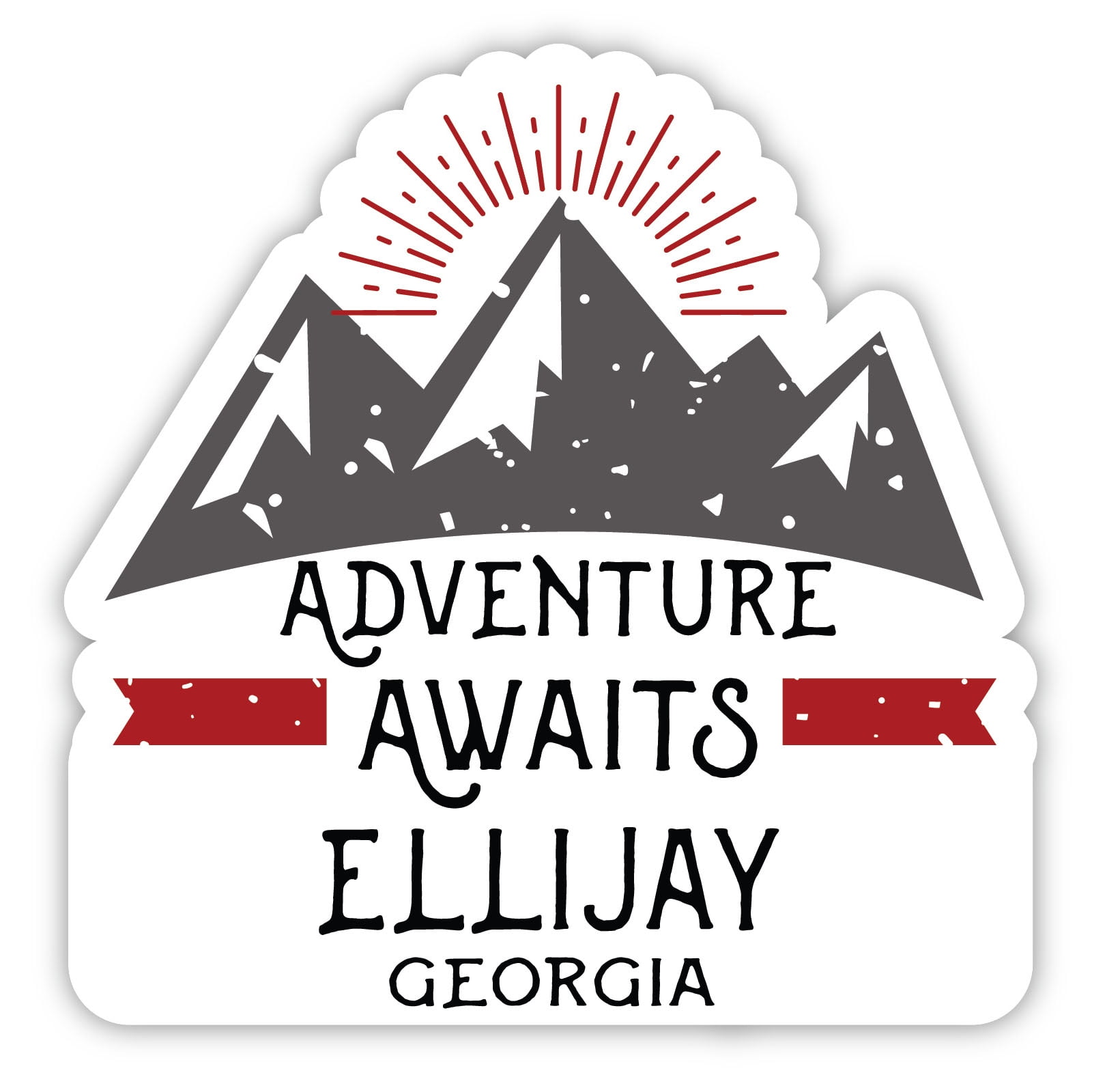 Ellijay Georgia Souvenir 4-Inch Vinyl Decal Sticker Adventure Awaits ...