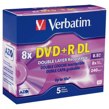 Verbatim 4.7GB 8X DVD-R 25 Packs Cake Box High-Quality Digital Movie ...