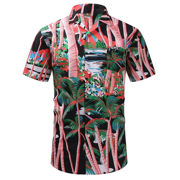 Yydgh Hawaiian Shirts For Men Short Sleeve Button Down Shirt Casual