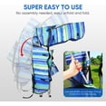 1pack Stripe Green Ergonomic widened folding chair with sunshade ...