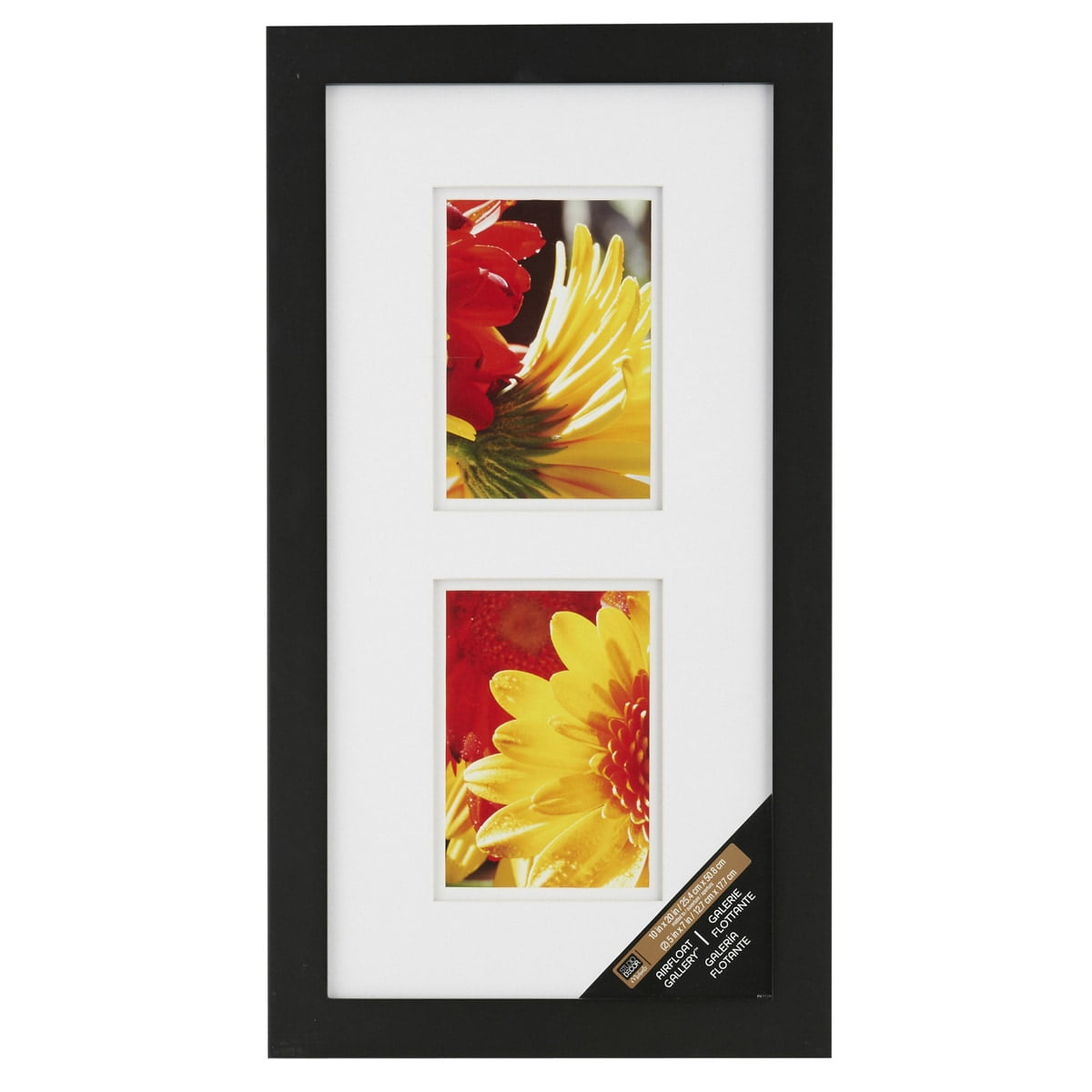 8 Pack: 2 Opening Black 5" x 7" Frame with Double Mat, Gallery by ...