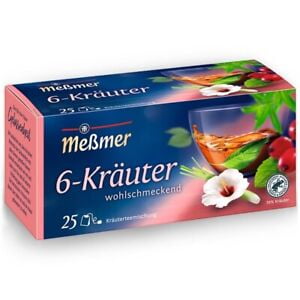 MESSMER 6 Herb Mixture tea -25 tea bags- Made in Germany - Walmart.com
