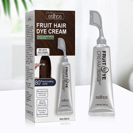 TB&W Shampoing colorant naturel à base de plantes, 80 ml, avec peigne ...