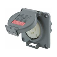 Hubbell HBL303SSO Watertight Stainless Steel 30A 125V Shore Power ...