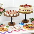 3 Tier Cupcake Stand Large Rustic Wood Dessert Display Tower Tray for ...