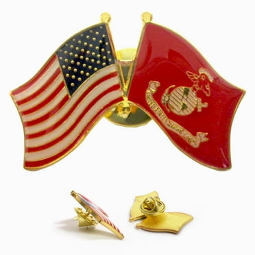PinMart's Made in USA Veteran American Flag Enamel Lapel Pin - Walmart.com