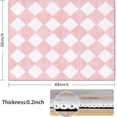 Office Chair Mat for Hardwood & Tile Floor,Boho Pink White Checkered 48 ...