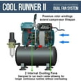 1/5 HP Cool Runner II Dual Fan Tank Air Compressor Kit Model TC-326T ...