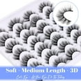 False Eyelashes Wispy Natural Cat Eye Lashes Faux Mink Lashes Fake ...