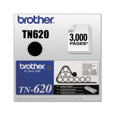 Brother Genuine TN620 Black Toner Cartridge, 3000 Page Yield ...