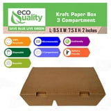 3 Compartment Take Out Food Kraft Brown Paper Take Out Boxes ...
