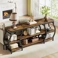 Tribesigns 63” Console Table, 3-Tier Entryway Table with Storage ...