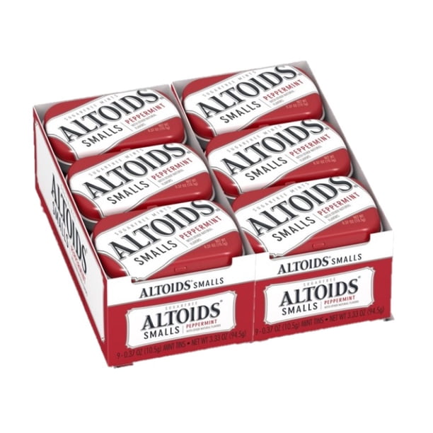 2 Pack | Altoids Smalls Breath Mints, Sugar Free Peppermint, 0.37 oz, 9 ...
