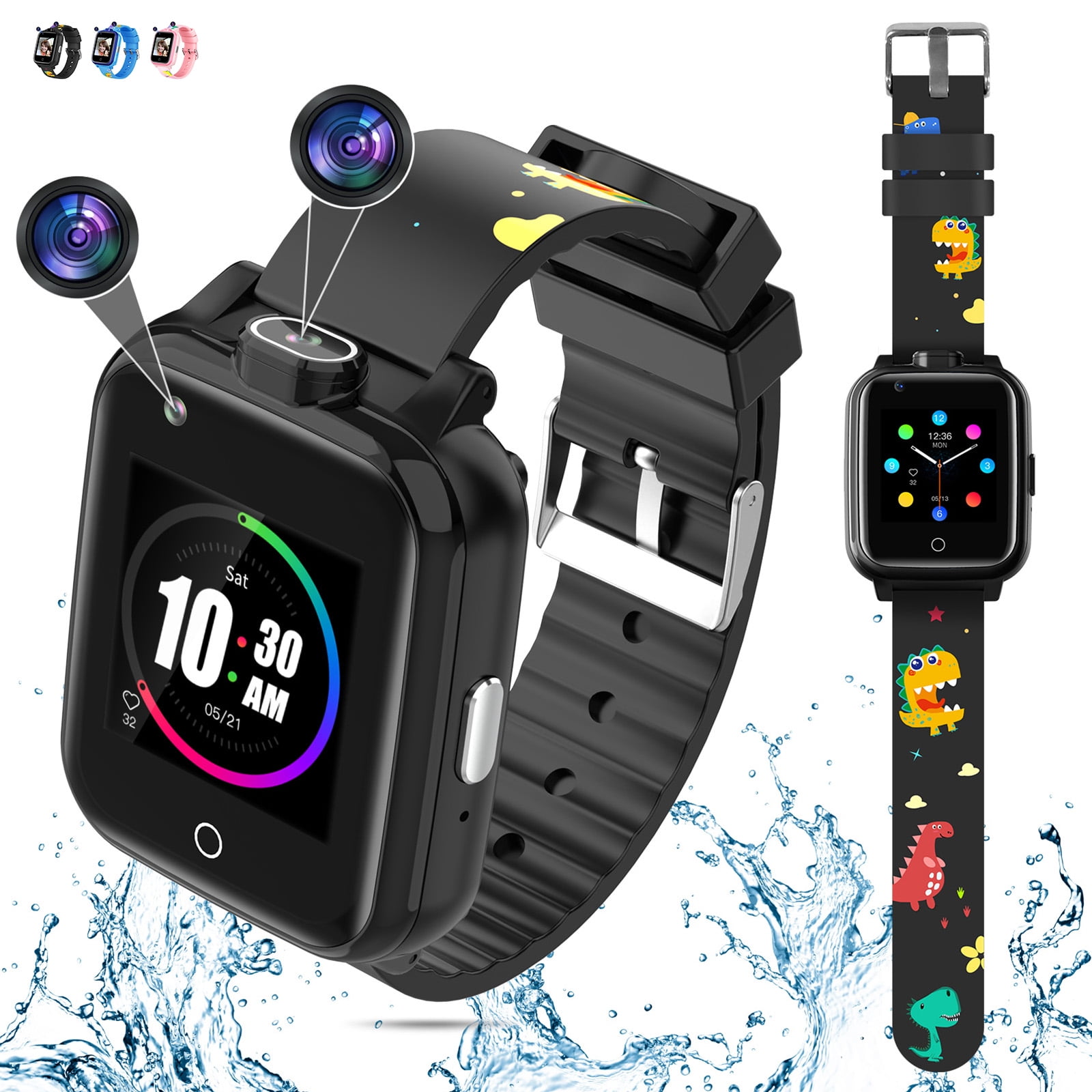 CJC 4G Kids Smart Watch Phone, Touch Screen Smartwatch with Dual Camera ...