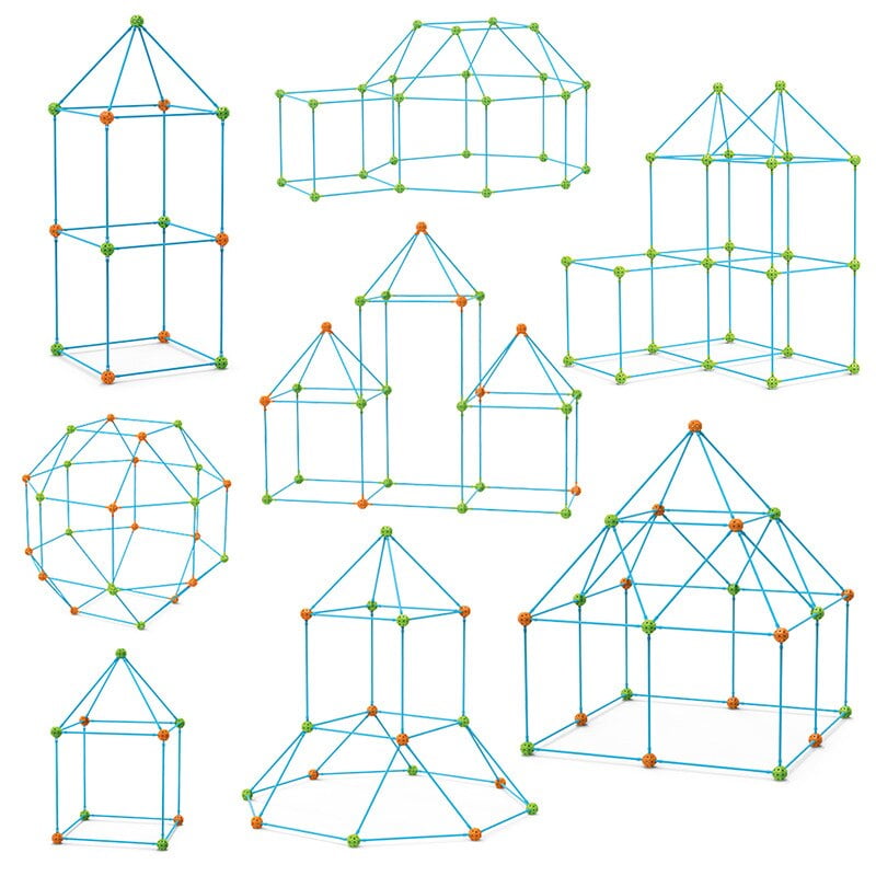 DIY Fort Building Kit Fort Construction Set Castles Tunnels Tents Kit ...