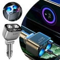Eudgs 60W Car Charger With QC Fast Charge & 1 To 2 Splitter USB & Port ...