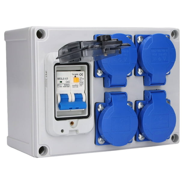 Wall Socket, Waterproof Power Outlet German 4 Position 200-250V With ...