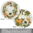 CounterArt Fall Floral Seasonal Plastic Dinner Placemats, 4-Pack Round ...