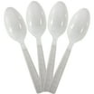 100 Pc White Strong Disposable Plastic Spoons Cutlery Utensils Party ...
