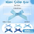 100 Pieces 2.6" Blue Series Mini Twist Tie Bows for Gift Wrapping ...