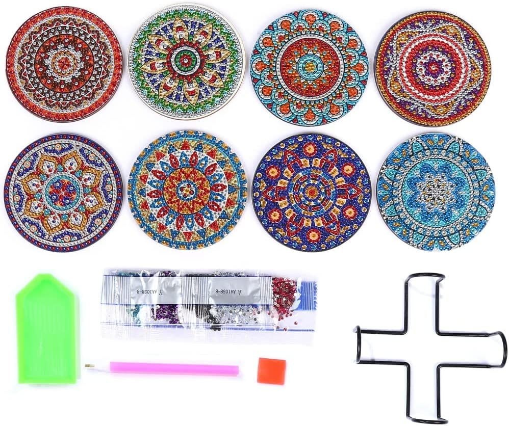 DIY Diamond Coasters for Drinks, YEESAM ART 5D Diamond Painting ...
