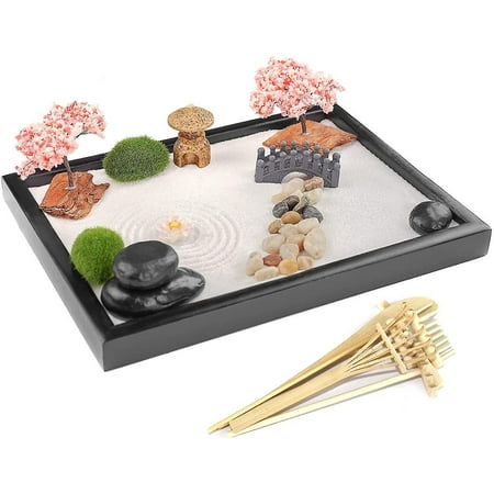 Zen Garden Kit - Zen Garden Accessories With Bamboo Tools, Mini Zen ...