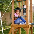 KidKraft Hawk Tower Wooden Swing Set with Slide and 2 Belt Swings, 9.9 feet Tall - Walmart.com
