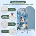 Blue Snowman Christmas Arch Backdrop Cover 6.6x3.3 Ft, Spandex Wedding ...