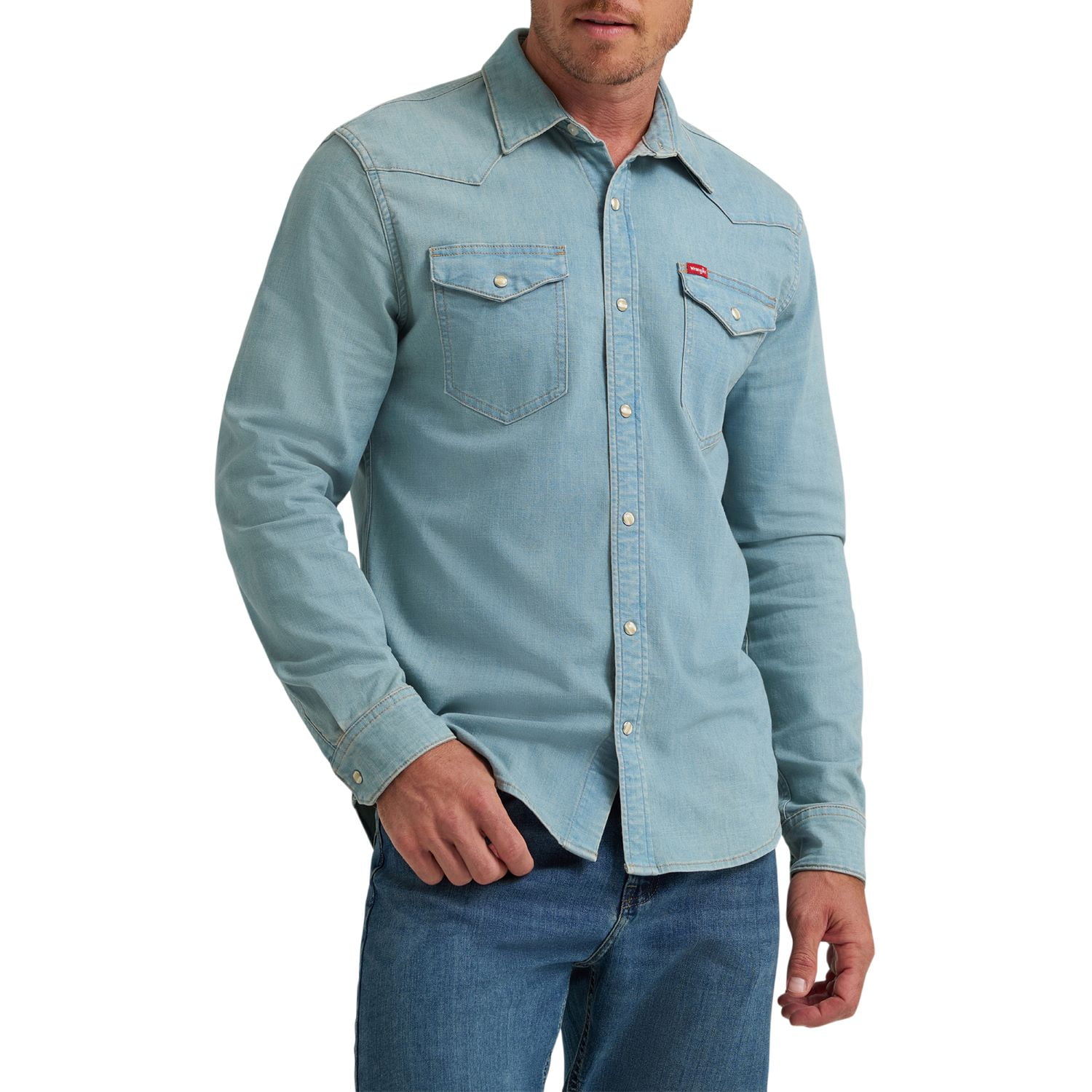 Click here for Wrangler Mens Long Sleeve Denim Shirt prices