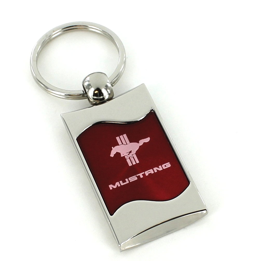 Ford Mustang Tri-Bar Keychain & Keyring - Red Wave - Walmart.com