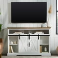 Walker Edison Rustic Farm Style Entertainment Center, Sliding Console ...