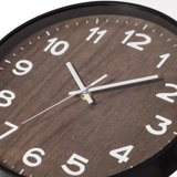 Decorative Modern Round Wood- Looking Plastic Wall Clock for Living ...