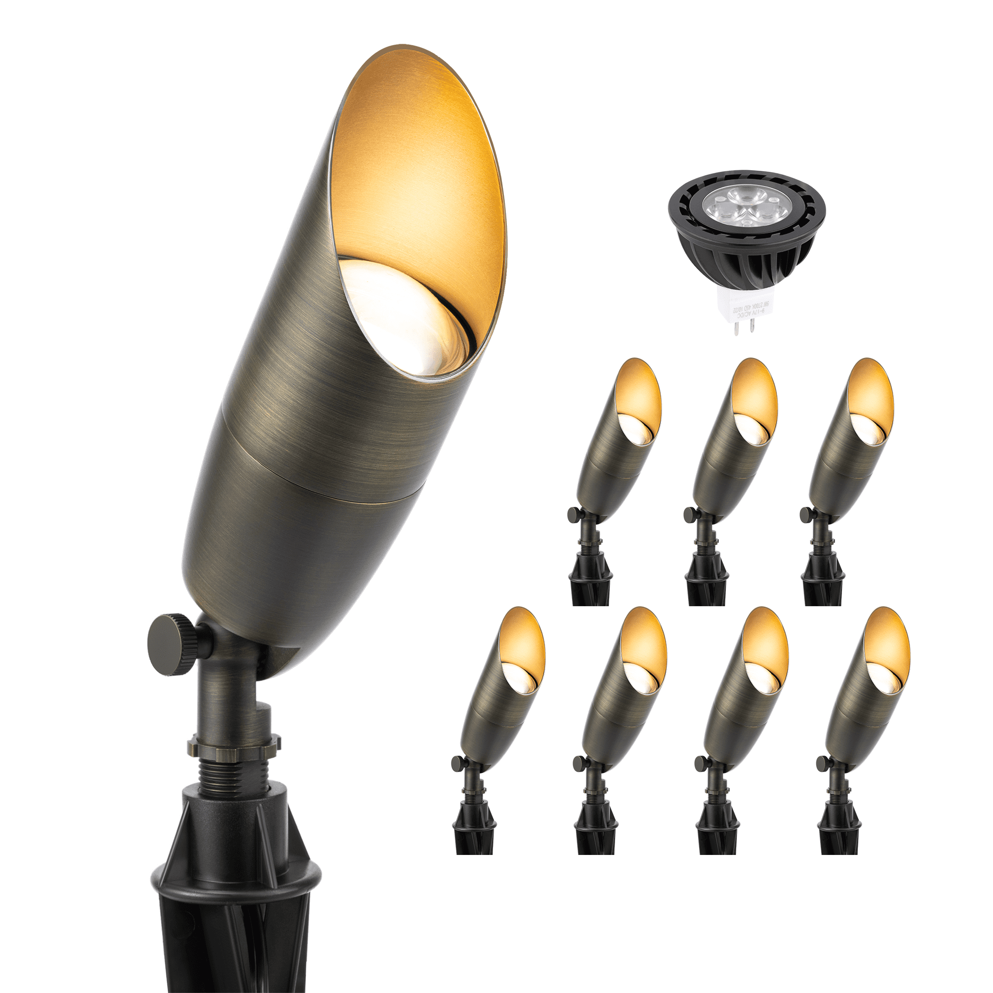 Gardenreet Brass Low Voltage Landscape Spotlights,12V Spot Up Landscape ...