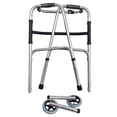 Aluminum Folding Adjustable Stand Up Walker With 2 Wheels and Handles ...