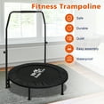 40" Mini Trampoline with Adjustable Foam Handle, 400LBS Max Load, Black ...