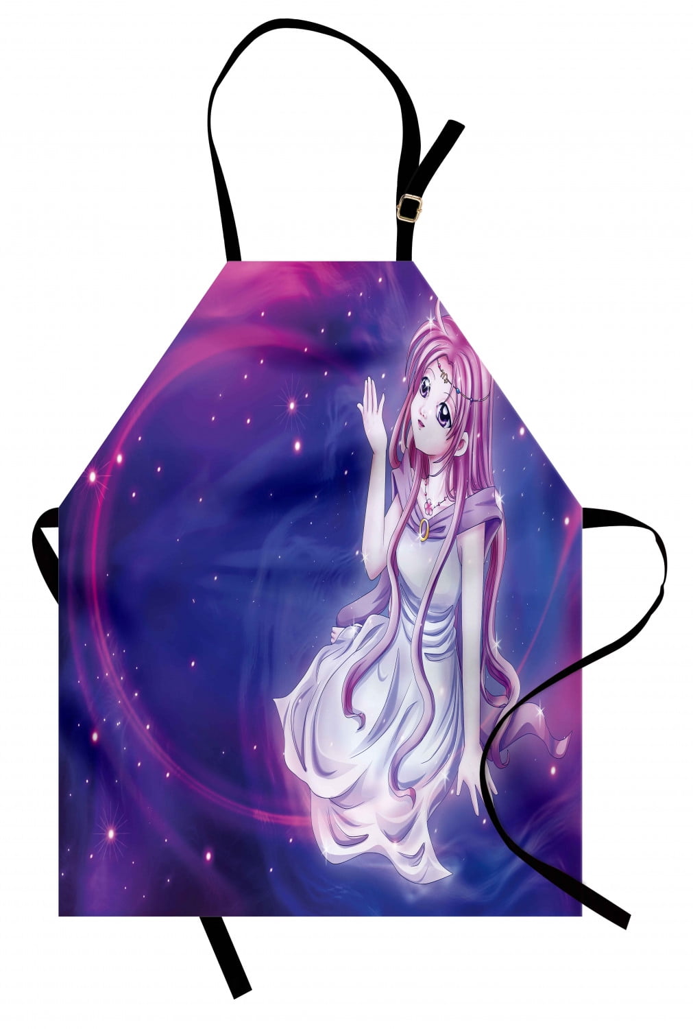 Anime Apron Cute Purple Anime Fairy Sitting in Theme of Zodiac ...