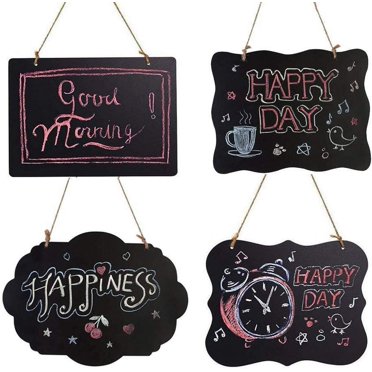 LotFancy 20 Pack Mini Chalkboard Tags, Small Stickers, Wood Food Labels ...