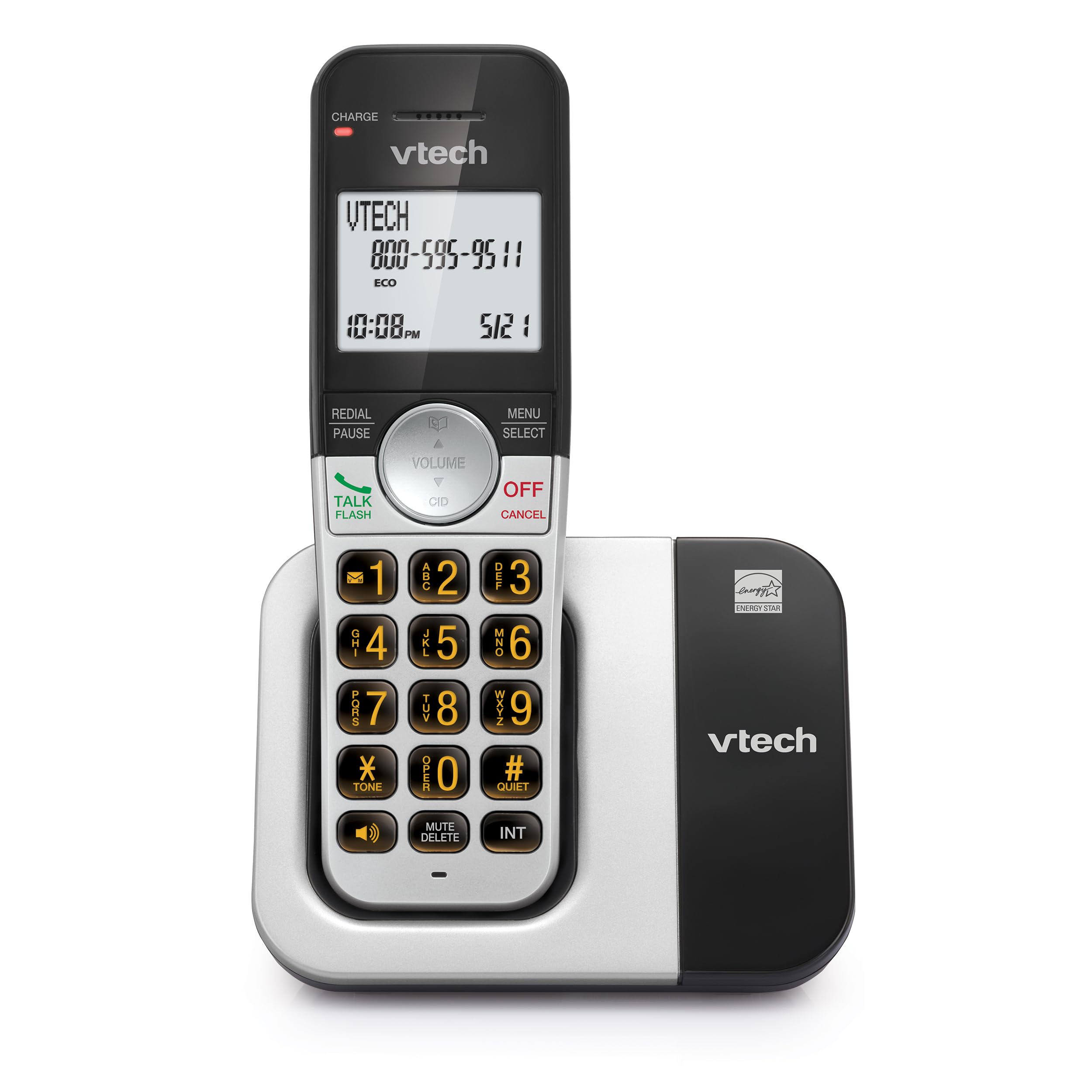 VTech Cordless Phone with Large Display and Big Buttons, DECT 6.0 with ...
