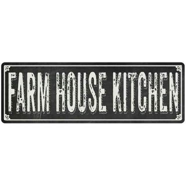 Farmhouse Kitchen Vintage Reproduction Black White 6x18 Metal Sign ...